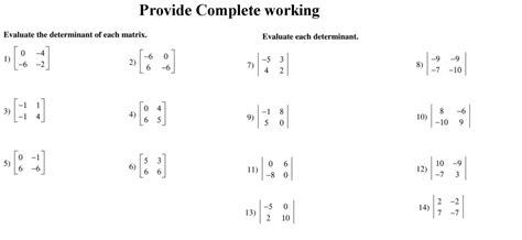 determinant of a matrix international math education