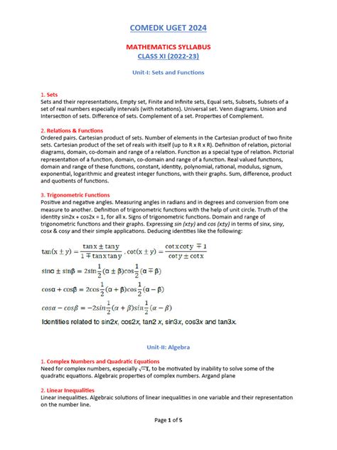 Mathematics Syllabus 2024 Pdf Matrix Mathematics Function