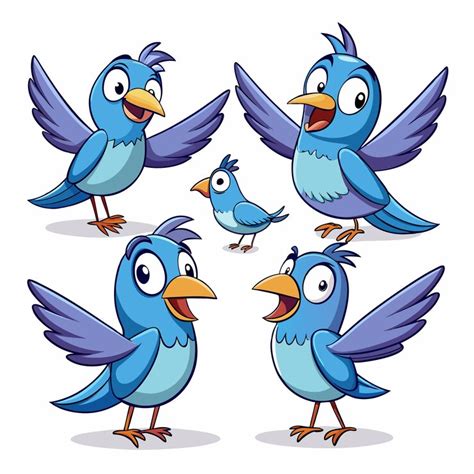 Premium Vector Cute Bird Pose Vector Mascot