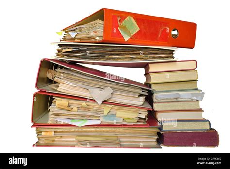 Messy File Folders Red Tape Bureaucracy Aministration Business Concept