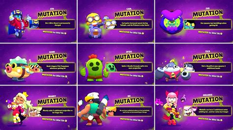 All 40 New Brawler Mutations Brawl Stars Youtube