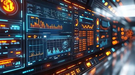 Futuristic Interface Featuring Glowing Elements And Vibrant Data