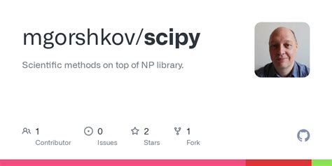 Github Mgorshkov Scipy Scientific Methods On Top Of Np Library