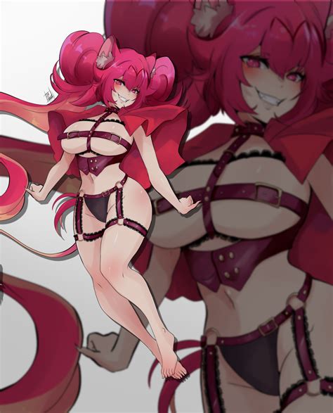 Rule 34 Belt Bra Big Breasts Breasts Cape Cat Ears Chilean Chimera