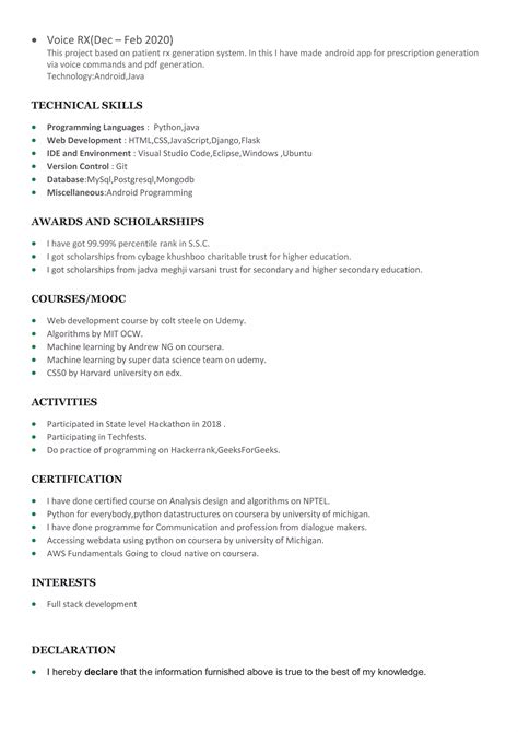 Hardik Khanesa Resume Pdf