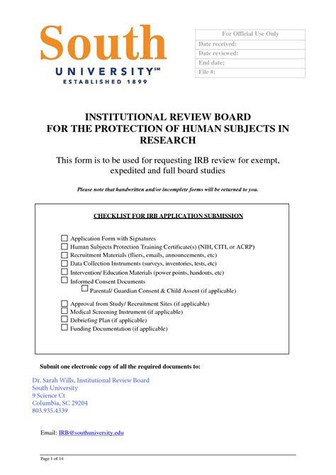 Solution Irb Form Studypool