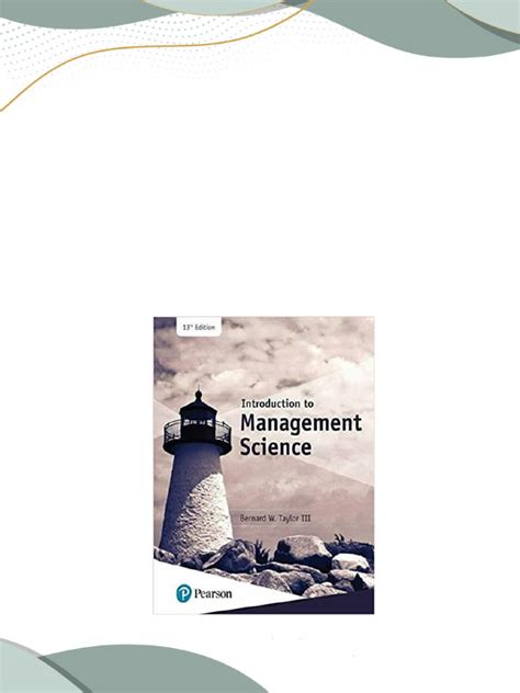 Introduction To Management Science 13th Edition Ebook Pdf All Chapter