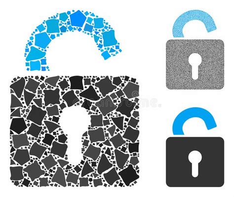 Open Lock Vector Mesh 2d Model And Triangle Mosaic Icon Stock Vector