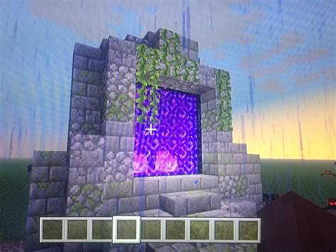 My First Attempt At A Decorative Nether Portal Minecraft
