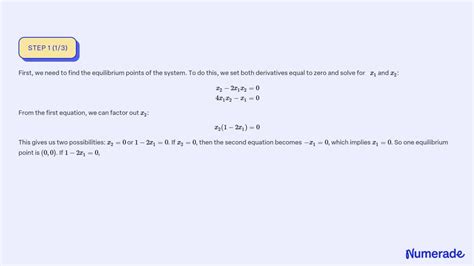SOLVED Find All Equilibrium Points Of The System Determine The Linearization Of The Given