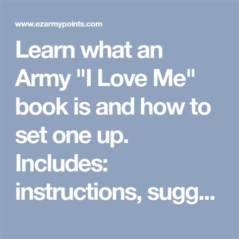 Army I Love Me Book Top Defense Systems