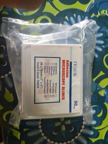 White Adhesion Microscope Slide For Ihc Positive Charged Size 50 Pcs
