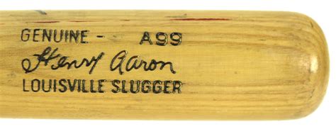 Lot Detail 1976 Hank Aaron Milwaukee Brewers H B Louisville Slugger