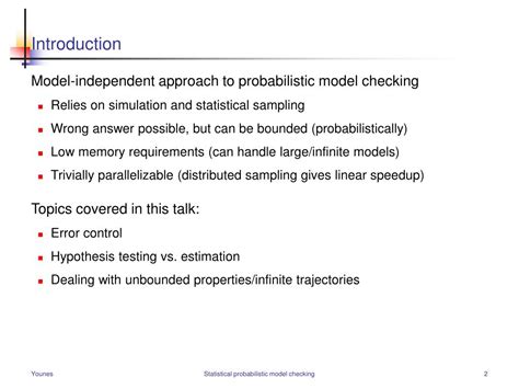 Ppt Statistical Probabilistic Model Checking Powerpoint Presentation