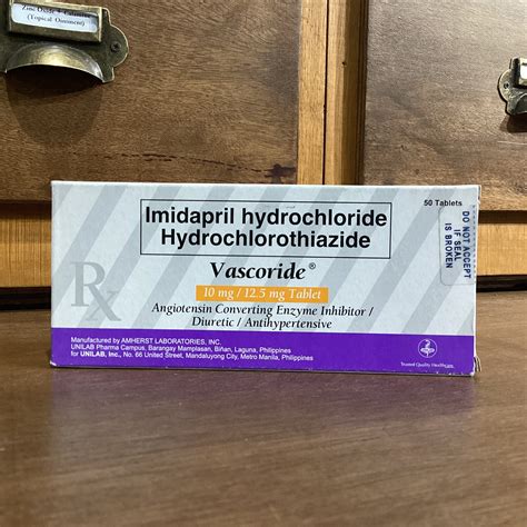 Imidapril Hydrochloride Hydrochlorothiazide Vascoride 10mg 125mg Tab