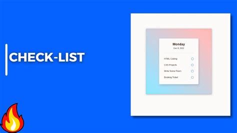 🔴how To Make Checklist Using Html And Css🔥♥️ Becodewala Html Css Checklist Youtube