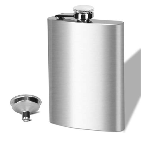 1oz 10oz Silver Stainless Steel Portable Alcohol Hip Flask Whisky