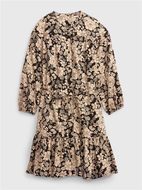 Floral Ruffle Hem Mini Dress Gap