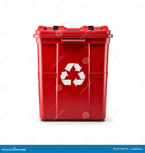 Recycling Bin Isolated On White Background Generative Ai Stock