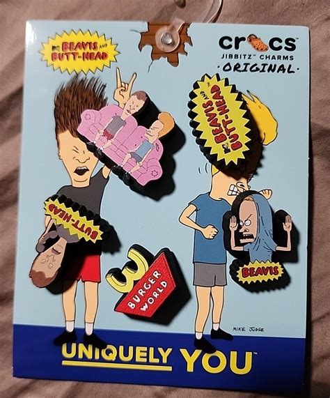 Uniquely You Crocs Jibbitz Charms Beavis And Butt Head 5 Pack For Sale