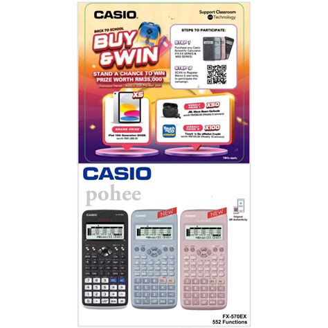 Original Casio Scientific Calculator Fx 570ex Classwiz 18months Warranty Shopee Malaysia