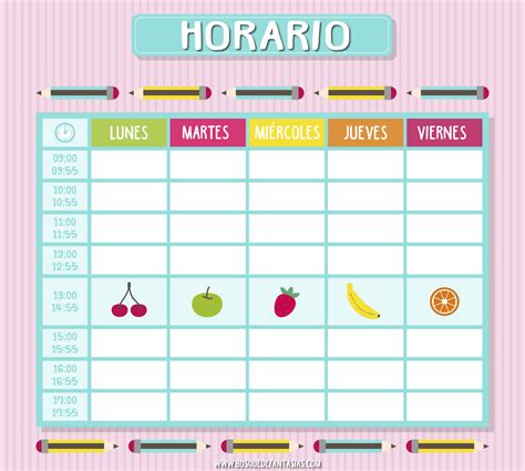 Formatos De Horarios