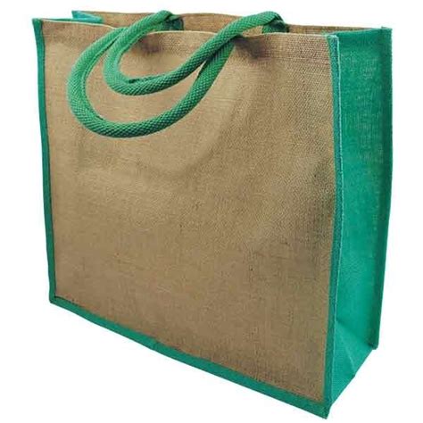 Large Natural Bag With Dyed Gusset