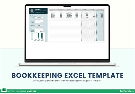 Bookkeeping Excel Template Best Templates