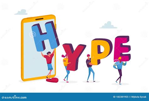 Tiny Male And Female Character Carry Huge Letters Go Out Of Smartphone