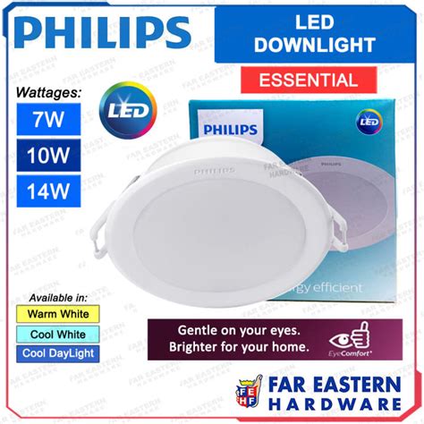 Philips Led Down Light Essential Recessed Warm Cool White Daylight
