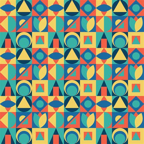 Geometric Colorful Square Background Seamless Pattern 21858977 Vector Art At Vecteezy