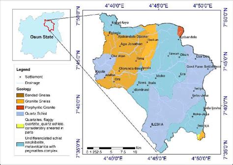 Geological Map Of The Study Area Modify After Nigerian Geological