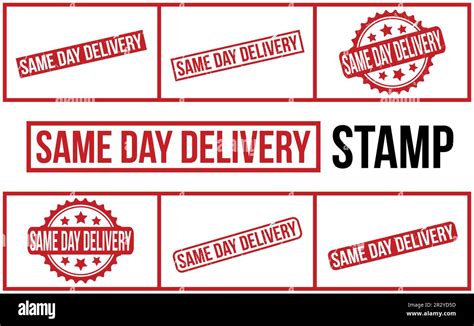Same Day Delivery Rubber Stamp Set Vector Stock Vector Image And Art Alamy