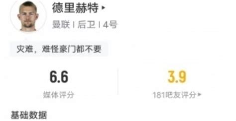 德里赫特本场数据：2关键传球7解围and错失1次进球机会，评分66腾讯新闻