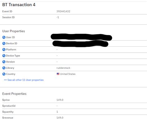 Event Properties Present In Data Via User Look Up But Not Showing Up