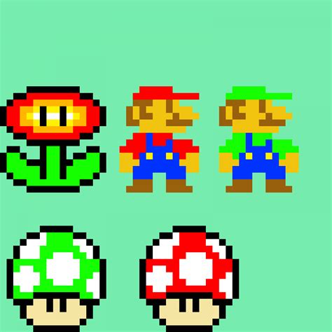 Рисунки по клеточкам из игры марио Фото подборки 3