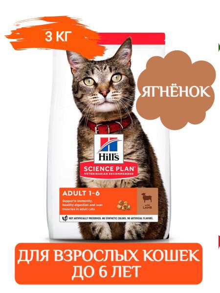 Hill's Science Plan для взрослых кошек с ягненком 3 кг - купить с ...
