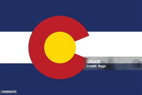 콜로라도 국기 직사각형 플래그입니다 플래그 아이콘입니다 표준 색상 표준 크기 컴퓨터 일러스트레이션 디지털 일러스트레이션 벡터 일러스트 레이 션입니다 Colorado Golf