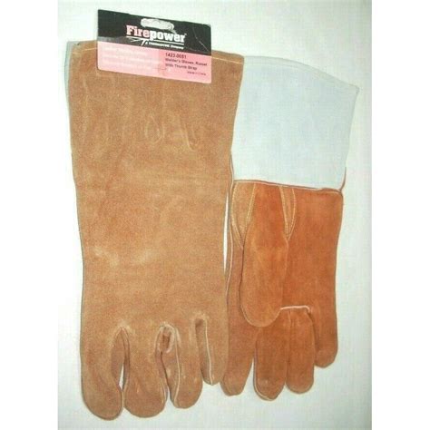 Victor Firepower 1423 0051 Russet Leather Welding Glove W Thumb Strap