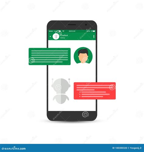 Chatbot Concept Man Is Asking Question To Chatbot User Icon And Virtual Assistant Icon