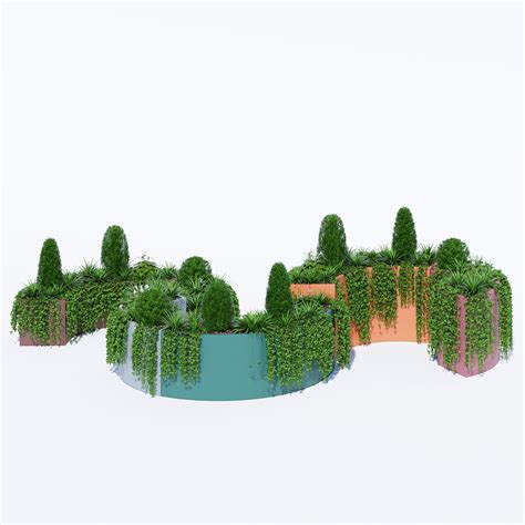 Modular Planters 3d Model Turbosquid 1307994