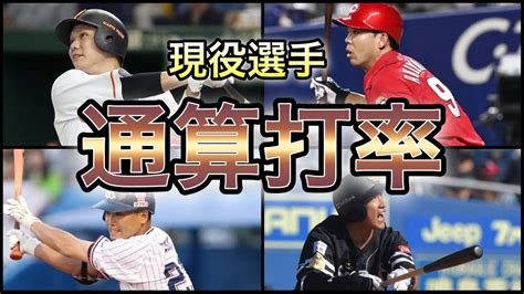 【プロ野球】現役最強のリーディングヒッターは⁉︎現役プロ野球選手の通算打率ランキング Top10 Youtube