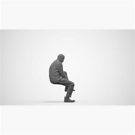 Man Sitting And Tying His Shoe 3d Model Download Character On