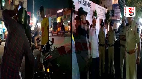 Bandlaguda Road Par Vehicle Checking Karte Hue Awareness Program Kiya