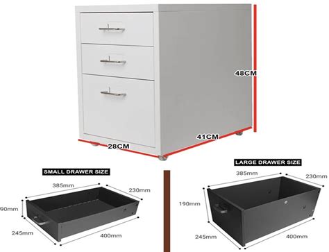 3 Layer Metal Drawer With Lock Office File Drawer Cabinet Organizer