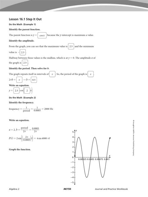 Algebra Ii Workbook Chapter 16 Pdf Function Mathematics
