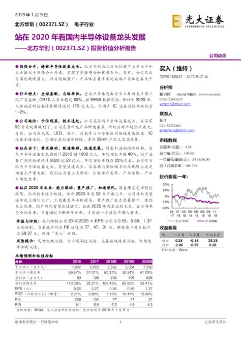 投资价值分析报告：站在2020年看国内半导体设备龙头发展