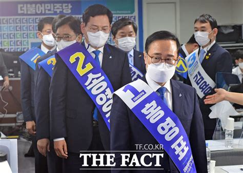 전당대회 나서는 홍영표 송영길 우원식 포토 포토 기사 더팩트