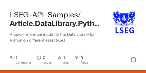 GitHub LSEG API Samples Article DataLibrary Python