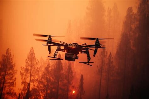 Lucha Contra Incendios Aéreos Con Drones De Incendios Forestales En El